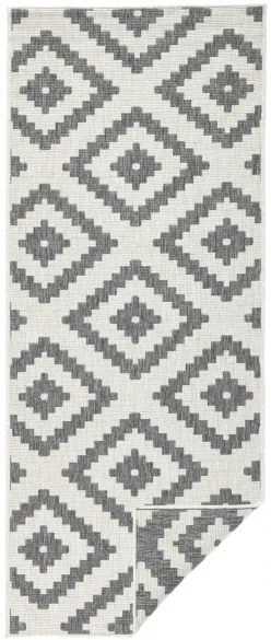 NORTHRUGS - Hanse Home koberce Kusový koberec Twin-Wendeteppiche 103132 grau creme – na ven i na doma - 120x170 cm