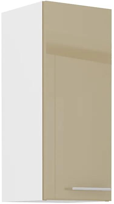 STL 30 cm skříňka horní jednodveřová LARA Barevné provedení: Bílá / Šedý lesk