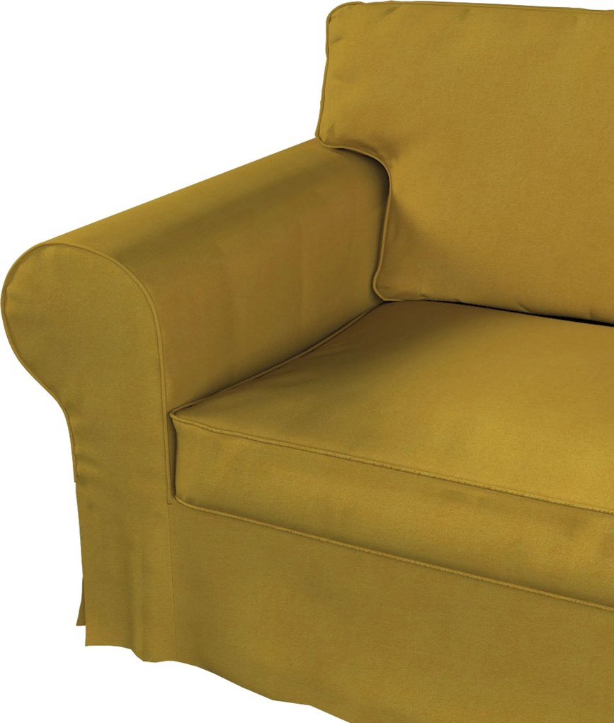 Potah na pohovku IKEA Ektorp 2-místná s lenoškou barva žlutá látka pletený vzor