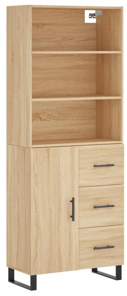 vidaXL Skříň highboard dub sonoma 69,5 x 34 x 180 cm kompozitní dřevo