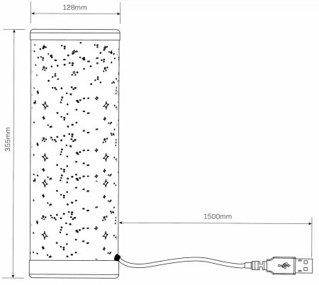 LED RGBW Stmívatelná stolní lampa STELLA MINI LED/5W/5V + dálkové ovládání