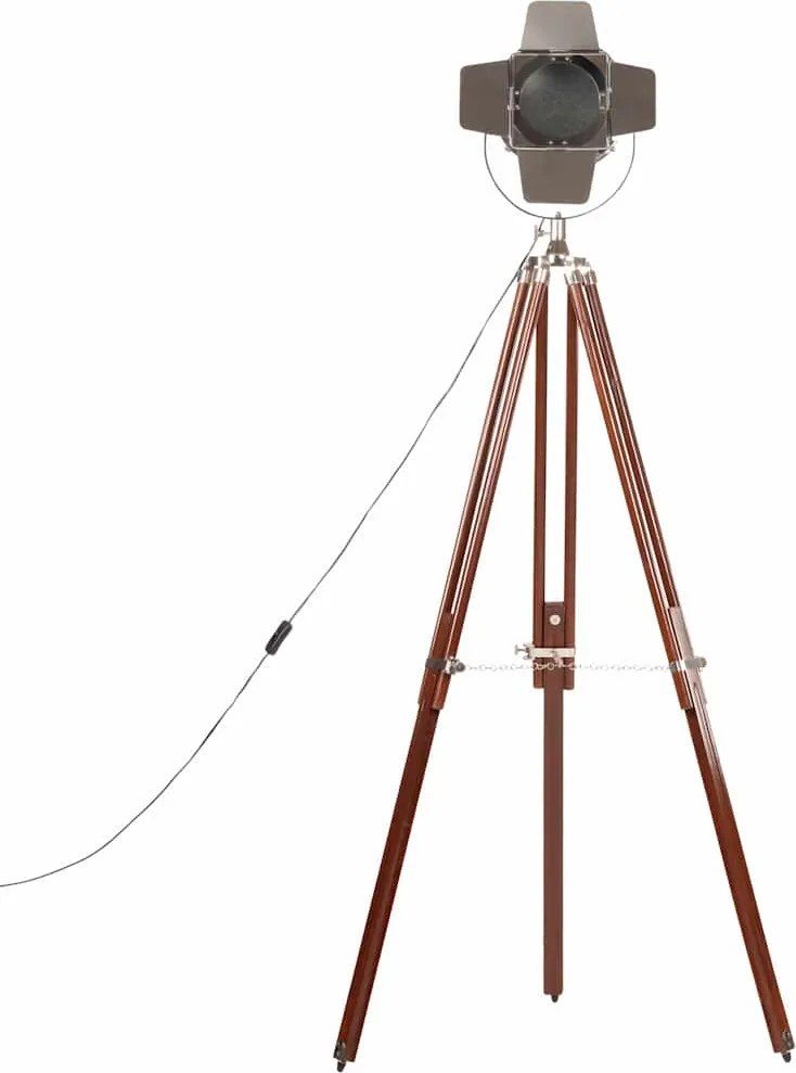 Stojací lampa na stativu masivní mangovníkové dřevo 180 cm 286106