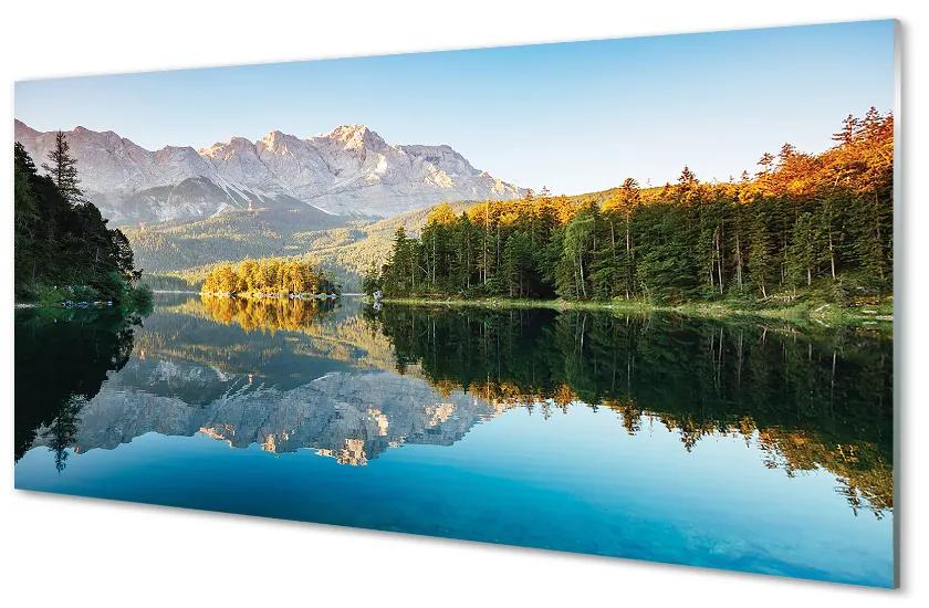 akrylový obraz Německo Mountain forest lake 120x60 cm