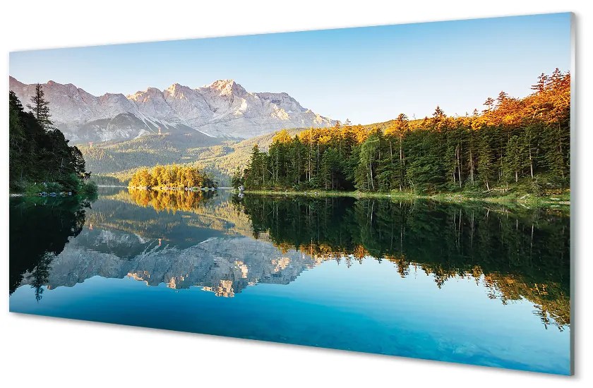 akrylový obraz Německo Mountain forest lake 100x50 cm