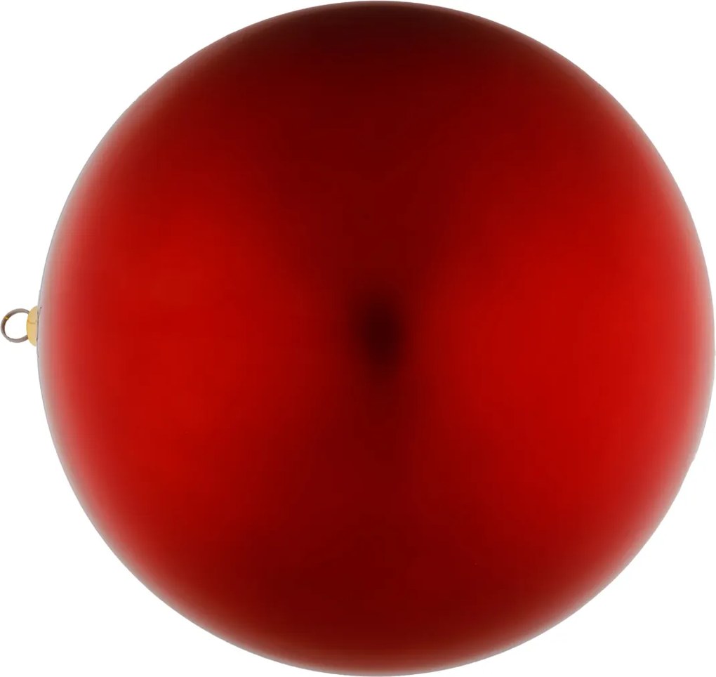 Velká vánoční koule 40 cm, červená, lesklá, UV