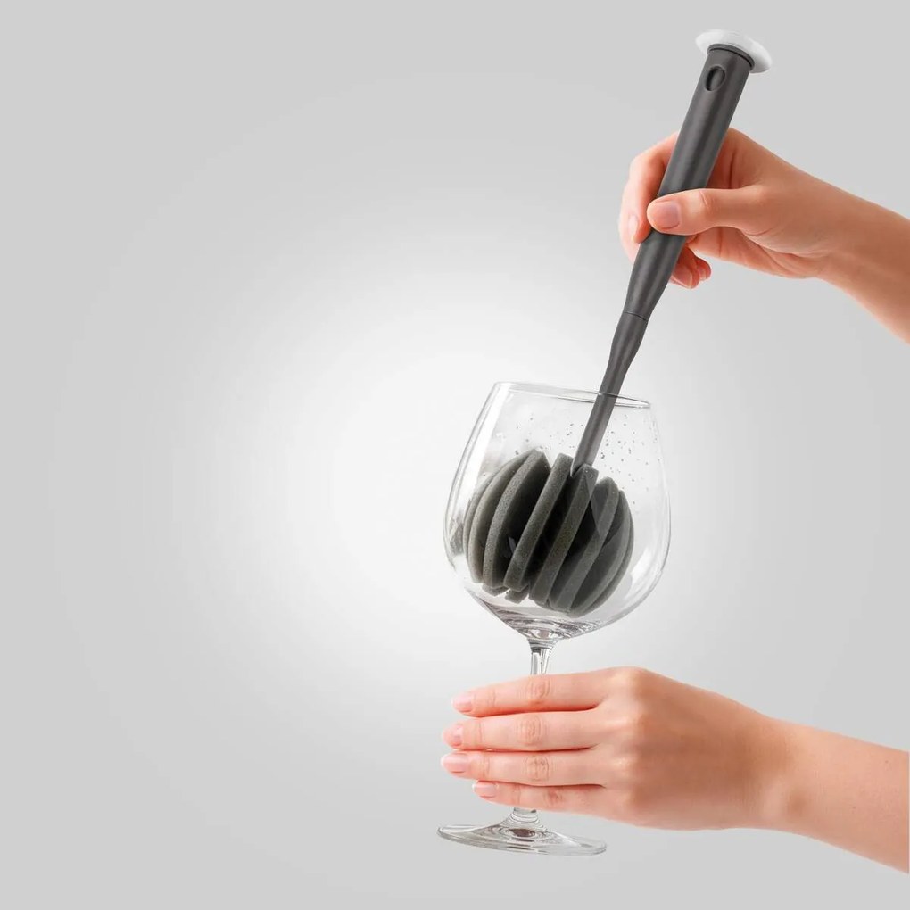 METALTEX Sada 3 kartáčů na nádobí a sklenice - BRUSH UP (1x násada + 3x hlavice)
