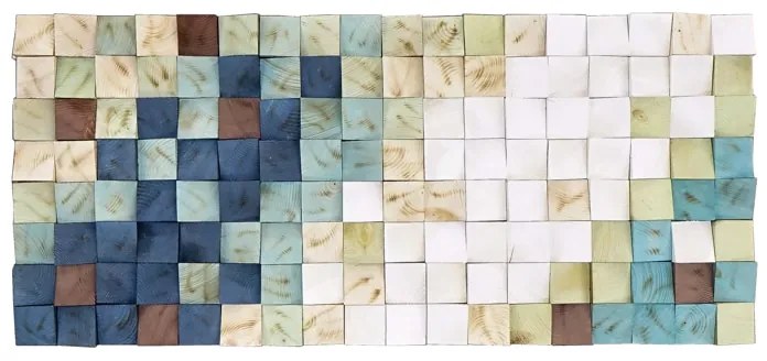 Dřevěný 3D obraz Mozaika 5