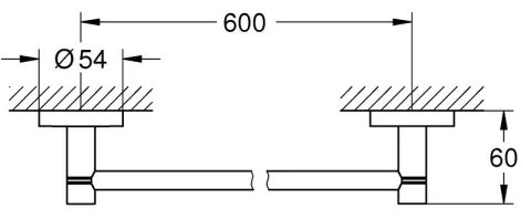 GROHE 411782430 - Držák na osušky START 654 mm černá