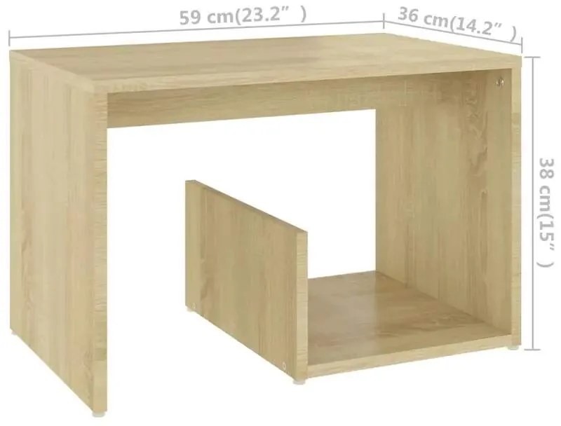 Konferenční stolek, dřevo, dub sonoma, NoBi KURTIS