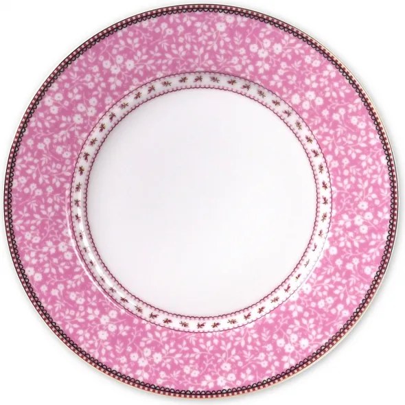 Pip Studio Floral Talíř mělký růžový 26,5cm