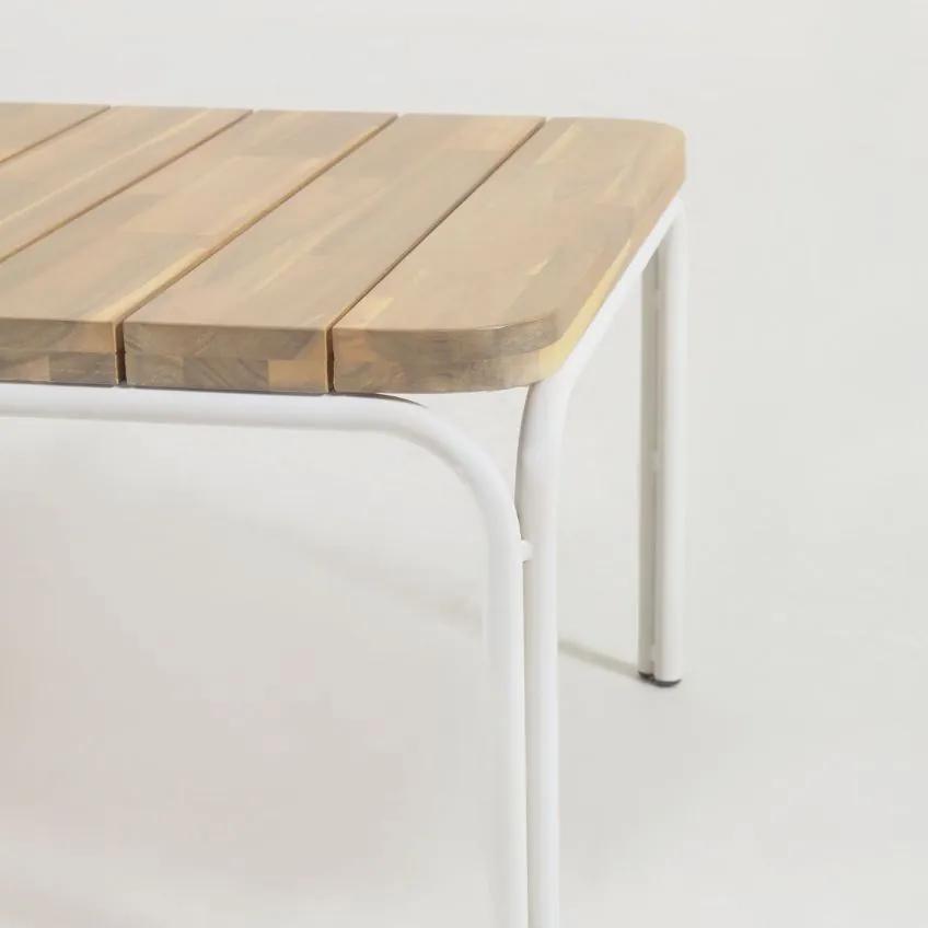 Přírodní akátový zahradní konferenční stolek Kave Home Cailin 100x60 cm