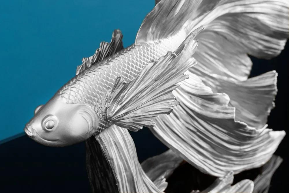 Dekorační socha rybka TEJE Dekorhome Červená