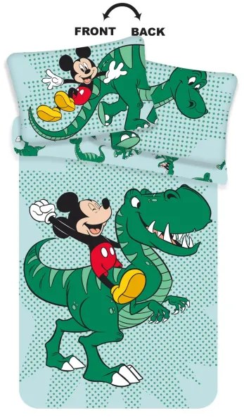 Jerry Fabrics Povlečení do postýlky Mickey Dino baby 100x135, 40x60 cm