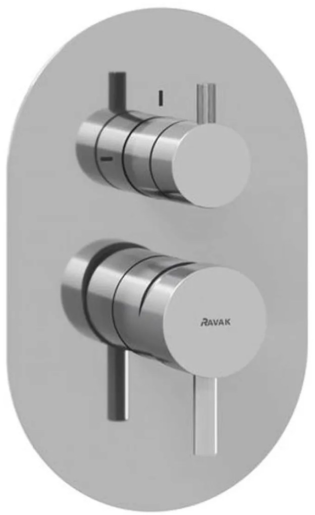 Ravak Espirit - Baterie pod omítku, pro 2 spotřebiče, chrom X070208