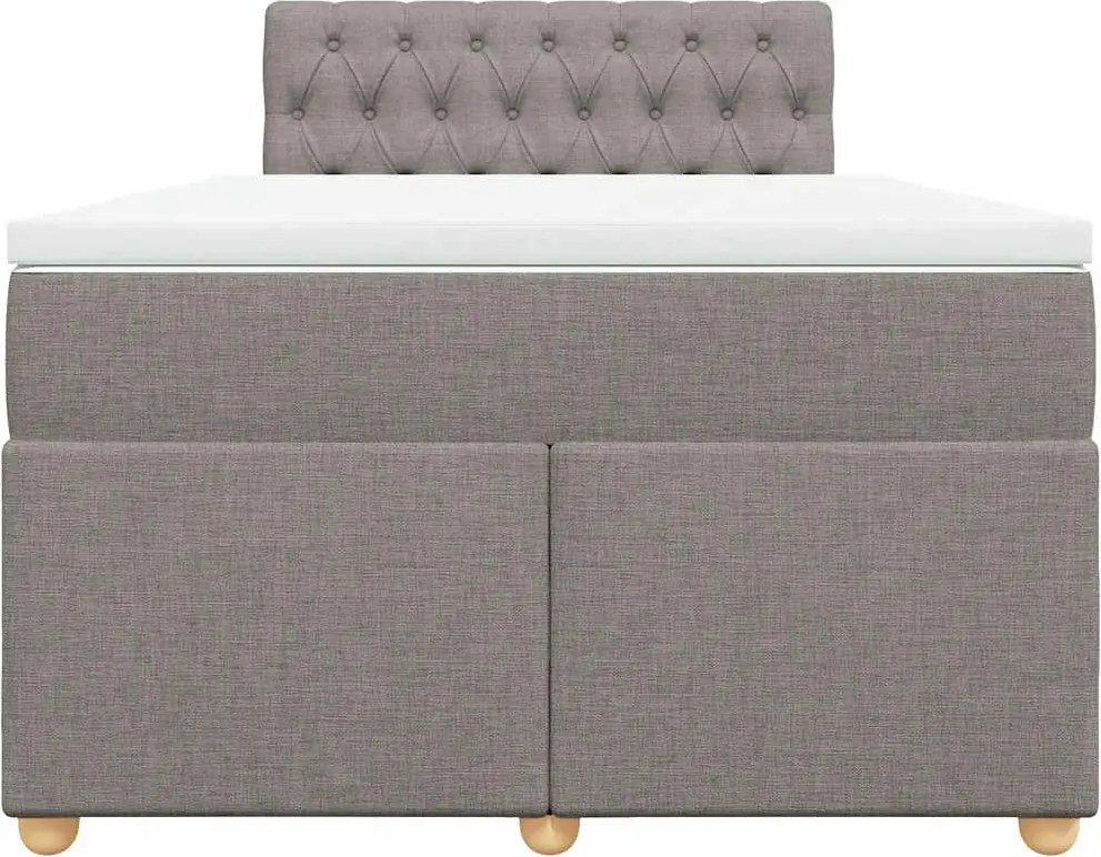 Box spring postel s matrací taupe 120x190 cm textil 3286630