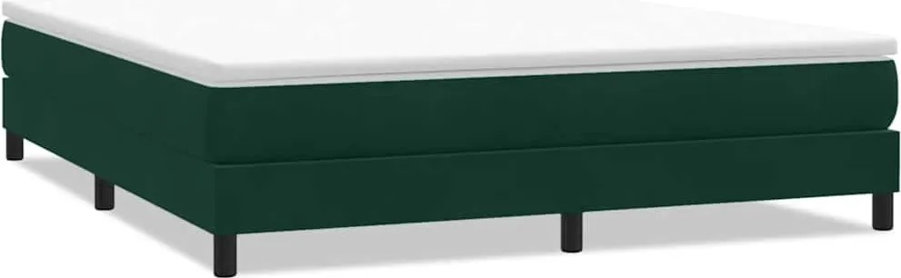 Postel Box Spring bez matrace tmavě zelená 180x210 cm samet 3315840