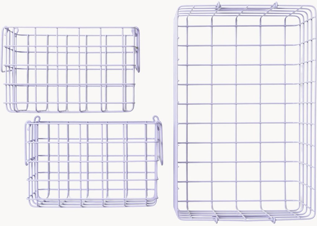 Sada kovových skladovacích košů Mustard Made, 3 díly