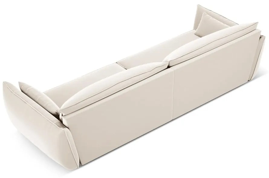 Béžová sametová pohovka 248 cm Vanda – Mazzini Sofas