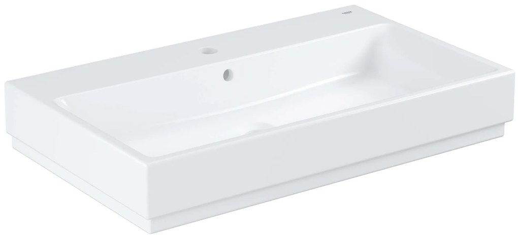 Grohe Cube Ceramic - Umyvadlo s přepadem, 80x49 cm, PureGuard, alpská bílá 3947600H