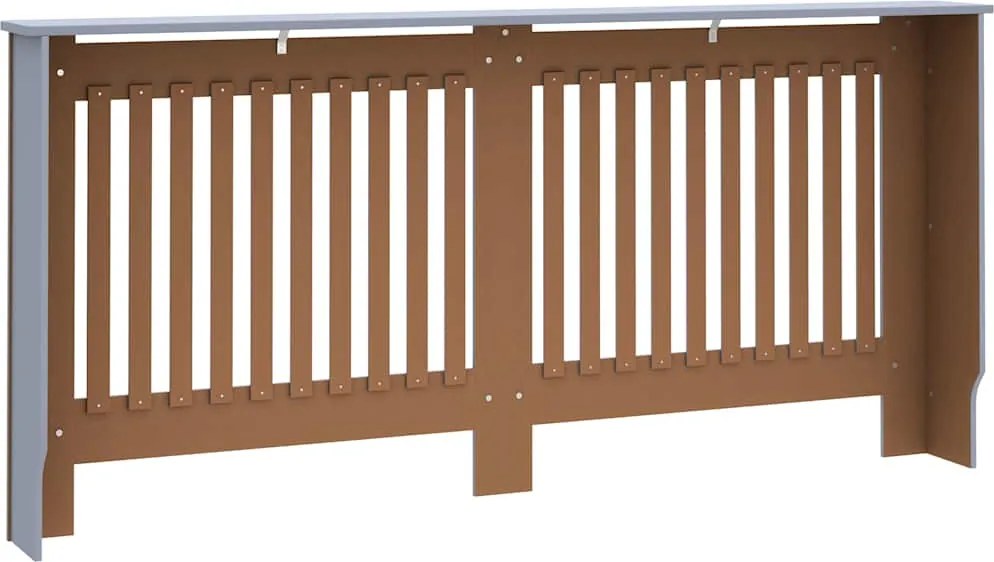 Kryt na radiátor antracitový 172 x 19 x 81,5 cm MDF 288179