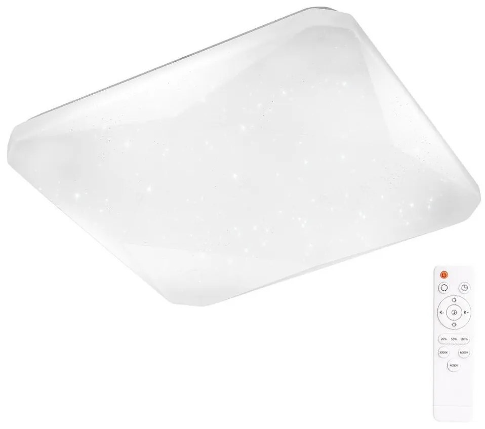 Polux LED Stmívatelné stropní svítidlo KASTOR na dálkové ovládání LED/72W/230V SA1076