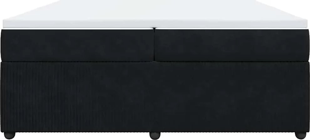 Box spring postel s matrací černá 200x200 cm samet 3285664