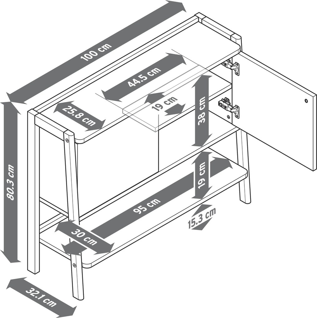 Tchibo - Příborník - barva: hnědá