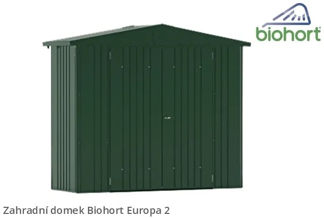 Biohort Zahradní domek EUROPA 2 Barva: tmavě zelená