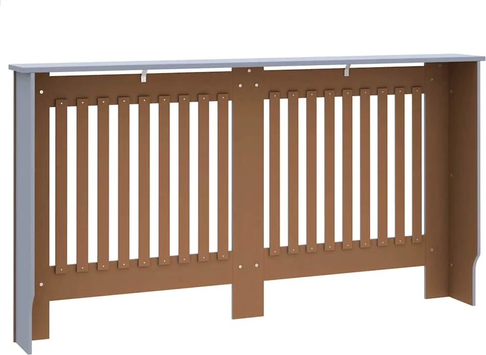 Kryt radiátoru 2 ks Šedá 152 x 19 x 81,5 cm Kompozitní dřevo 3403231