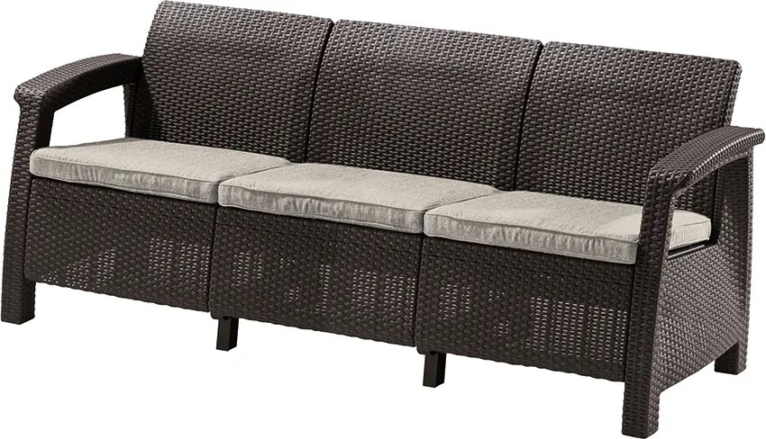 Keter CORFU LOVE SEAT MAX - hnědá