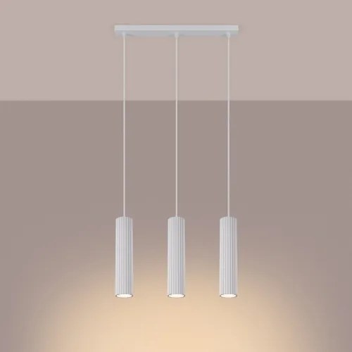 Závěsné svítidlo SOLLUX KARBON 3L bílá GU10 3x10W bez žárovek SL.1537