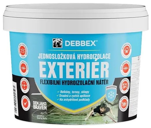 Flexibilní hydroizolace EXTERIÉR DEBBEX modrá 2,5kg