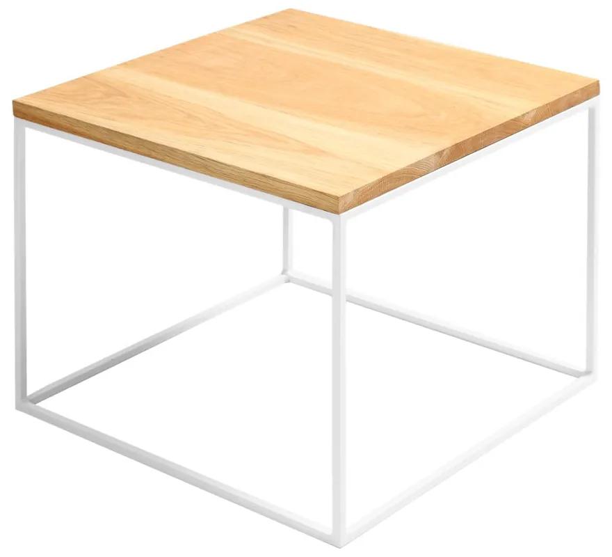 Odkládací stolek s bílou konstrukcí Custom Form Tensio, 50 x 50 cm
