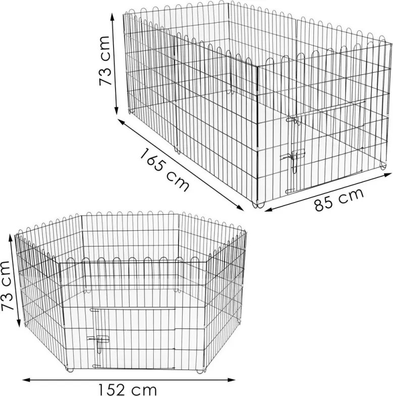 Skladací ohrádka pro psa - výběh pro štěnata 152x73 cm SPRINGOS PA1015
