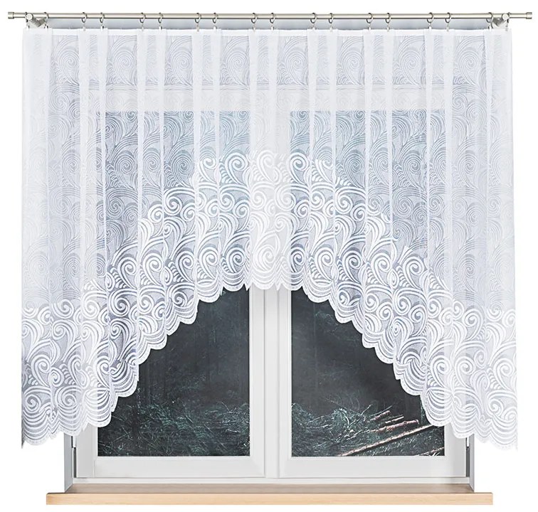 MARKIZETA KINGA Žakárový hotový závěs, šířka 300 x výška 140 cm, barva 001 bílá 023391/FBL/001/300140/1