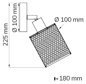 Wofi 12106 - Nástěnné bodové svítidlo CHEVAL 1xE14/28W/230V černá/zlatá