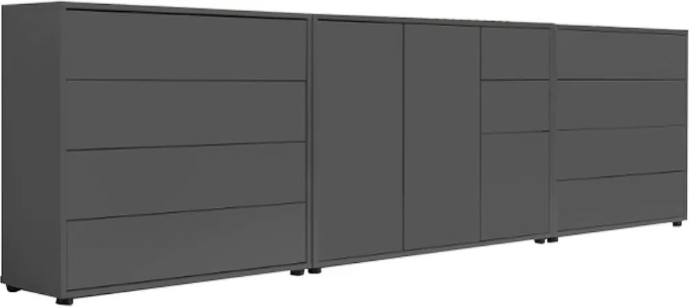 XXXLutz ŠIROKÁ KOMODA, antracitová, 263,5/73/33 cm MID.YOU - Široké komody - 001067013201