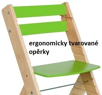 WOOD PARTNER Rostoucí židle pro školáky Vendy lak/zelená