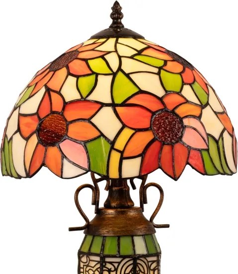 BRILAGI - Tiffany vitrážová stolní lampa SUNFLOWER 1xE27/60W/230V + 1xE14/40W