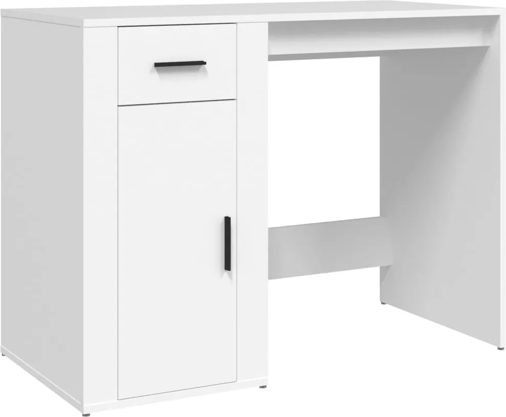 vidaXL Psací stůl bílý 100 x 49 x 75 cm kompozitní dřevo