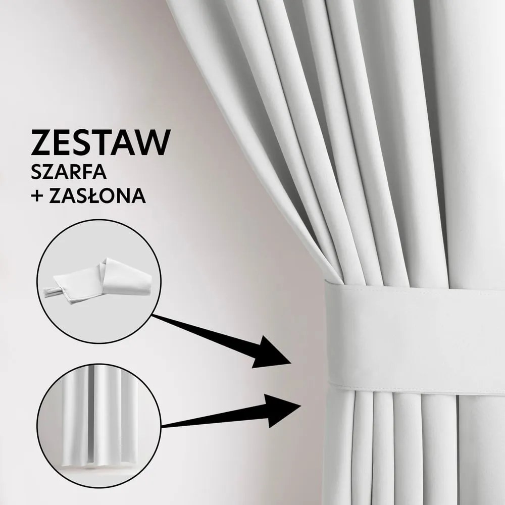Bílý termo/dimout závěs 140x270 cm Kierra – Restilo