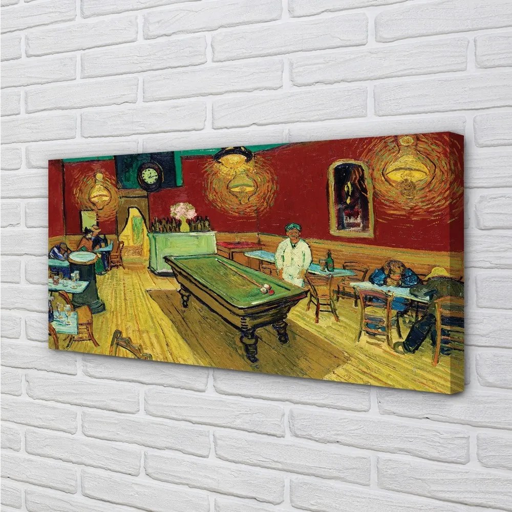 Obrazy na plátně Art Night cafe 125x50 cm