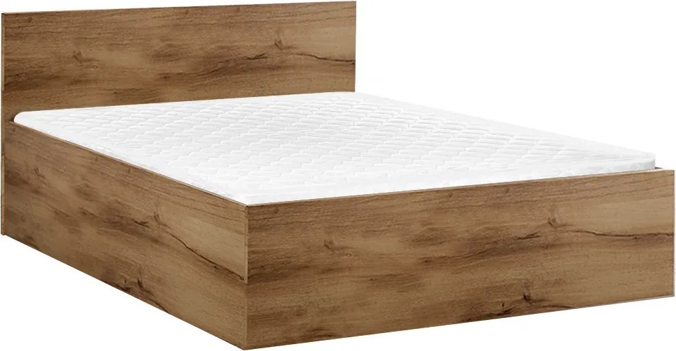 Postel SOFIA 160 x 200 cm, dub artisan Matrace: Matrace Coco Maxi 20 cm, Rošt: S laťkovým roštem