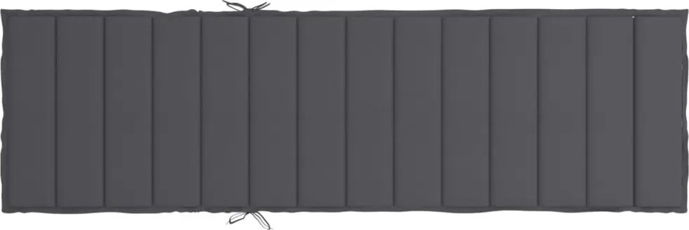 vidaXL Poduška na lehátko 200 x 60 x 3 cm oxfordská látka [314217] Barva: Černá