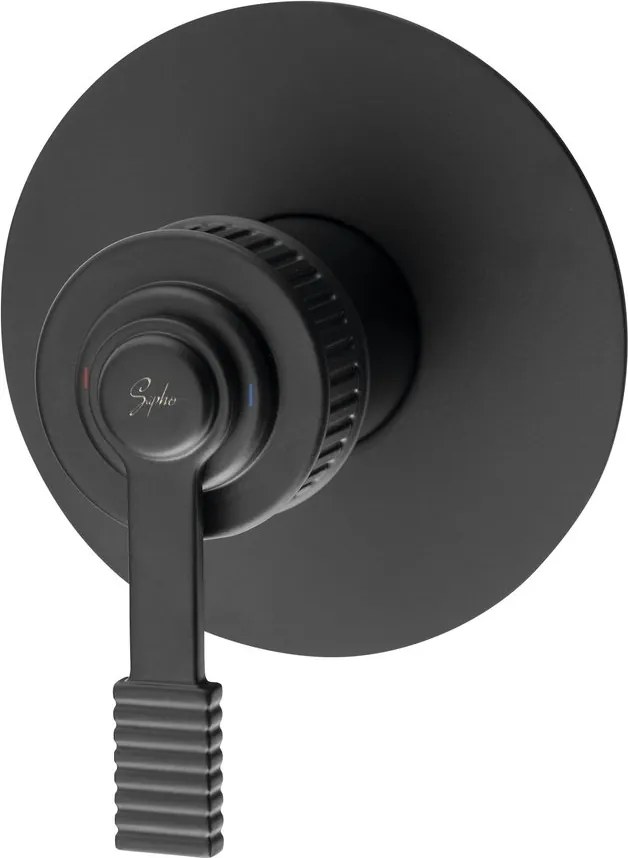 Sapho Sapho, VERSI podomítková sprchová baterie, 1 výstup, černá mat, RV041/15