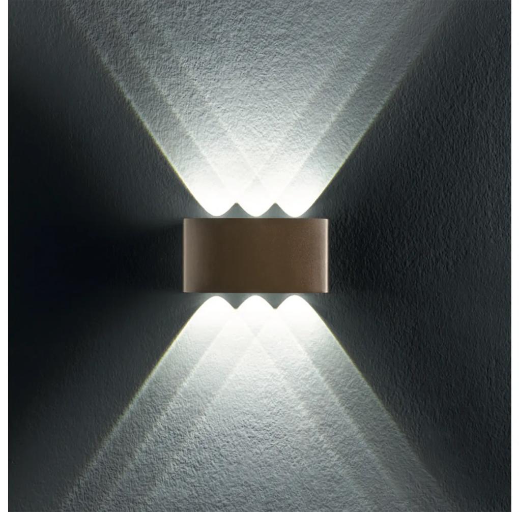 Redo 90227 nástěnné LED svítidlo Fabo tmavě hnědé, 6W, 3000K, 17cm