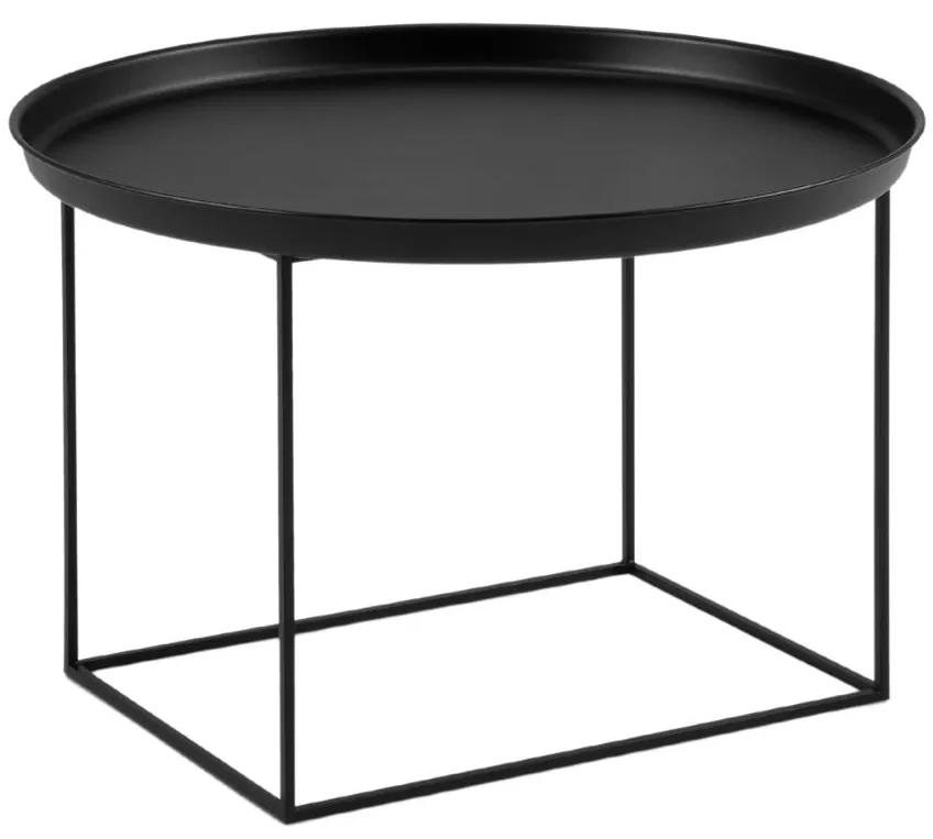 OnaDnes -20% Černý kovový konferenční stolek MICADONI Ataca 63 cm