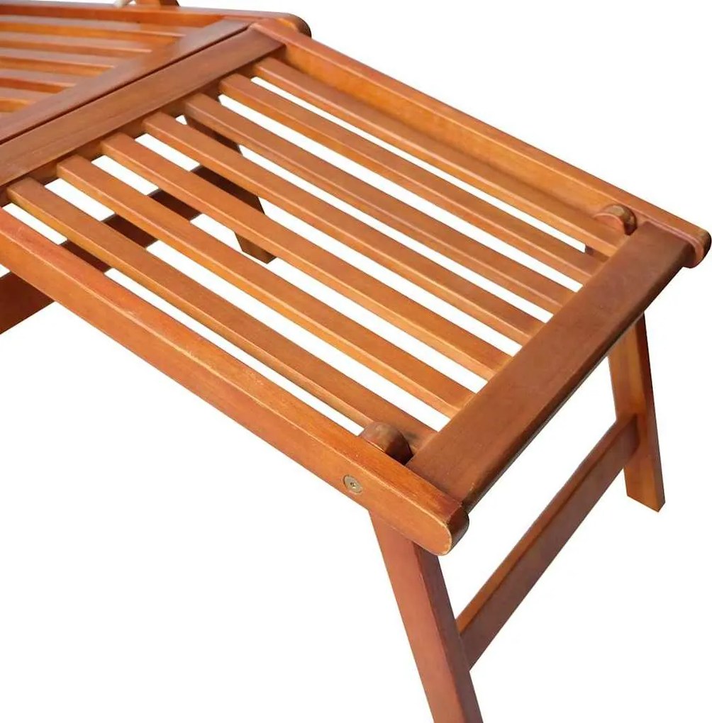 Zahradní křeslo s podnožkou a poduškou masivní akácie 3064023