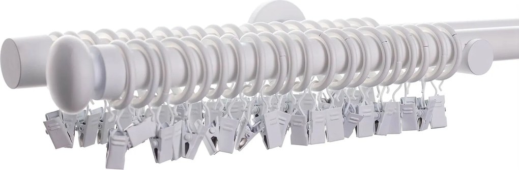 Dvojitá garnýž Modern white matt 200 cm