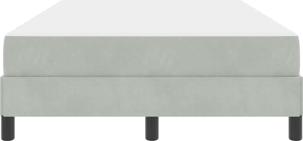 Postel s boxspringem s matrací Světle šedá 120 x 200 cm textil 3398683